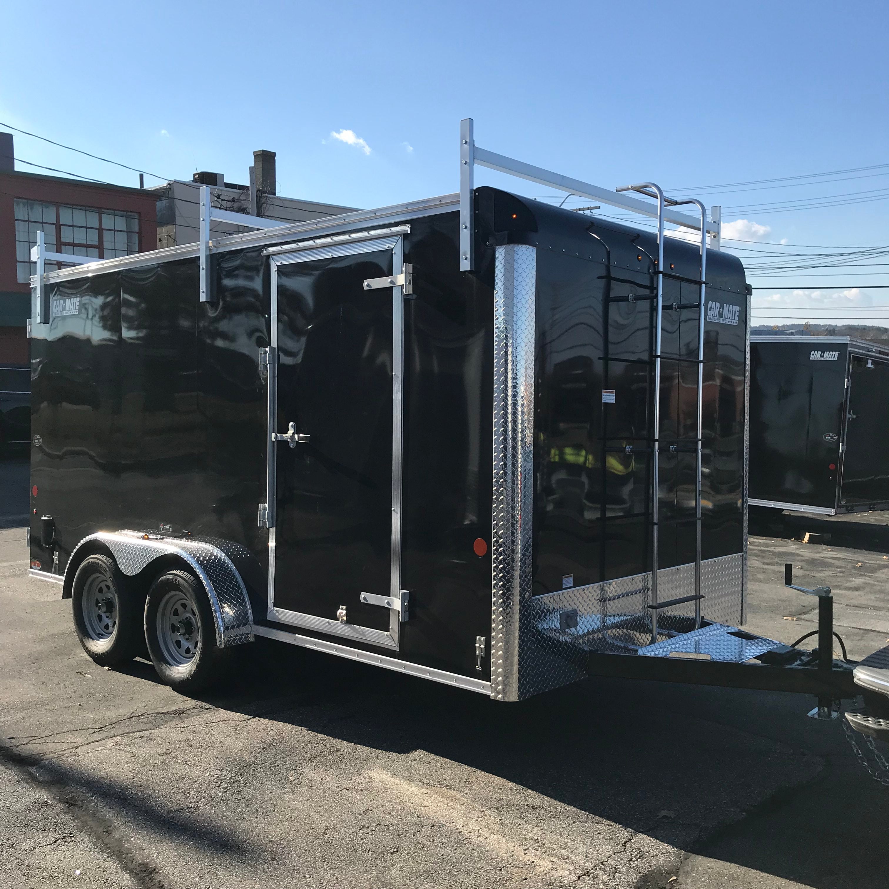 Car Mate Enclosed Contractor Trailer 7'x14' BLK BARN 7000 GVWR 6" Extr